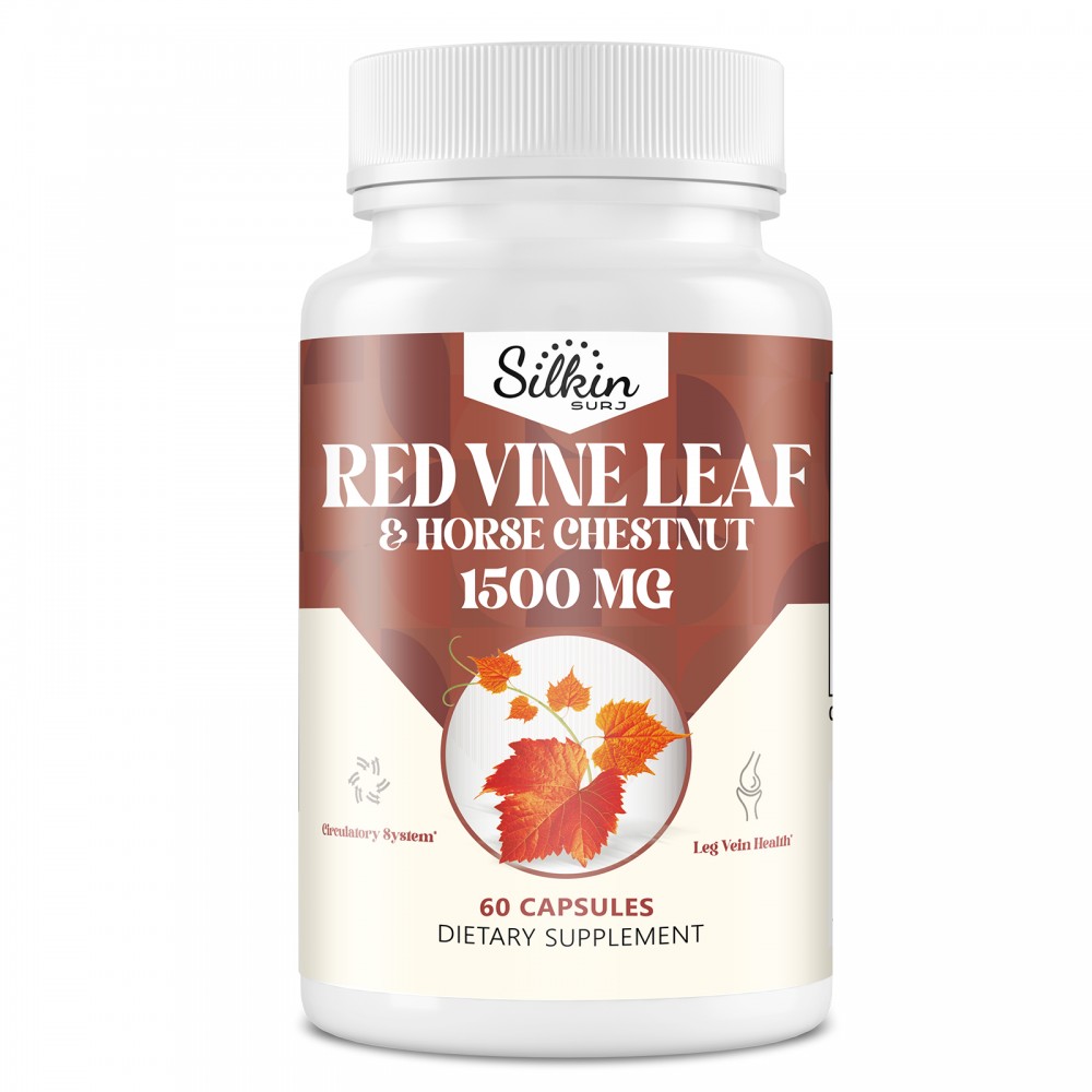 SilkinSurj Red Vine Leaf Dietary Supplement 1500mg
